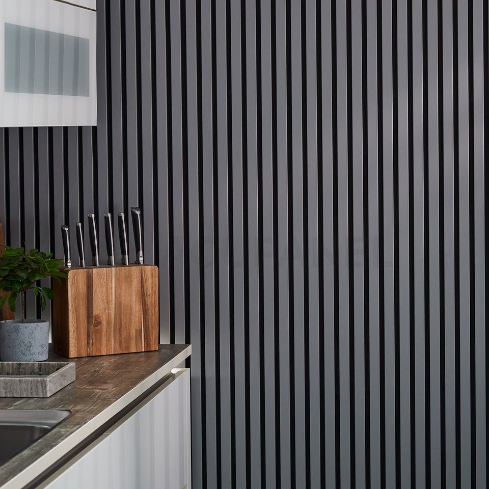 Contemporary Arctic Grey Wrapped Acoustic Wall Panels - Bridge Group NI